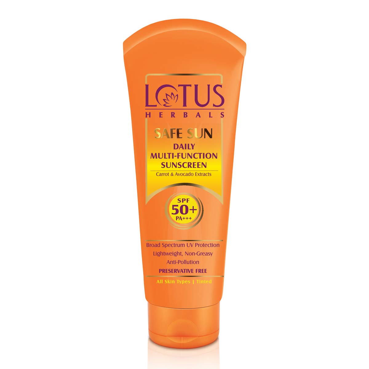 Lotus Safe Sunscreen Carrot & Avocado Extract SPF50+ 60g – ShopXonline